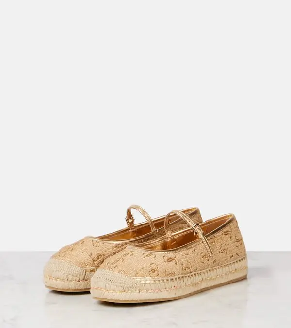 JIMMY CHOO Aciel Leather-trimmed Espadrilles