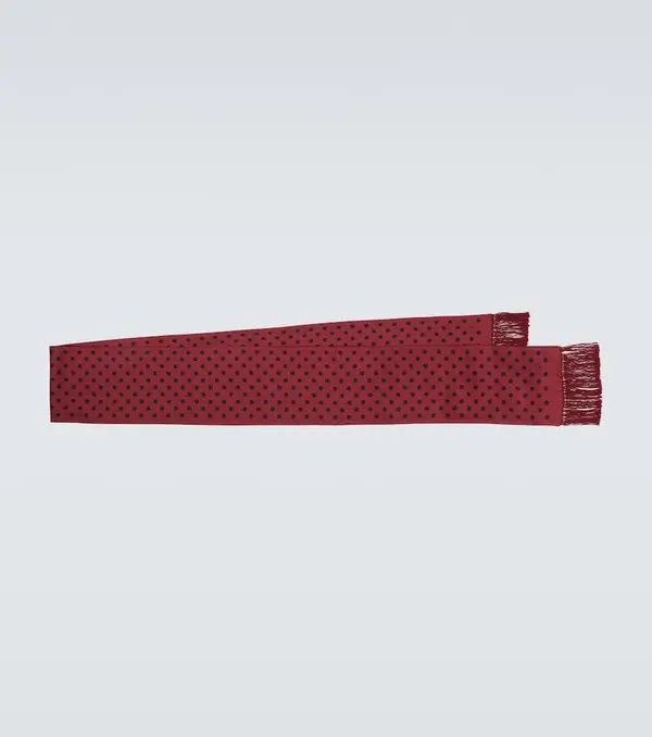 Valentino Garavani Polka-dot Silk Scarf - Red