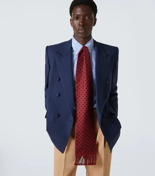 Valentino Garavani Polka-dot Silk Scarf