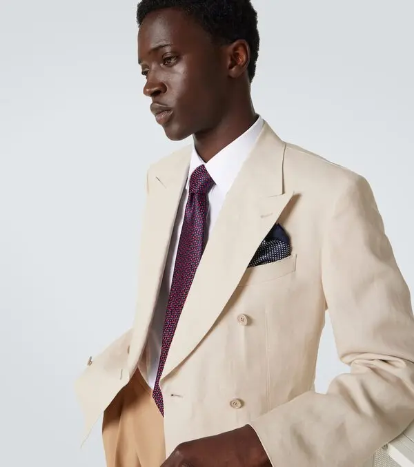 Charvet Printed Silk Handkerchief