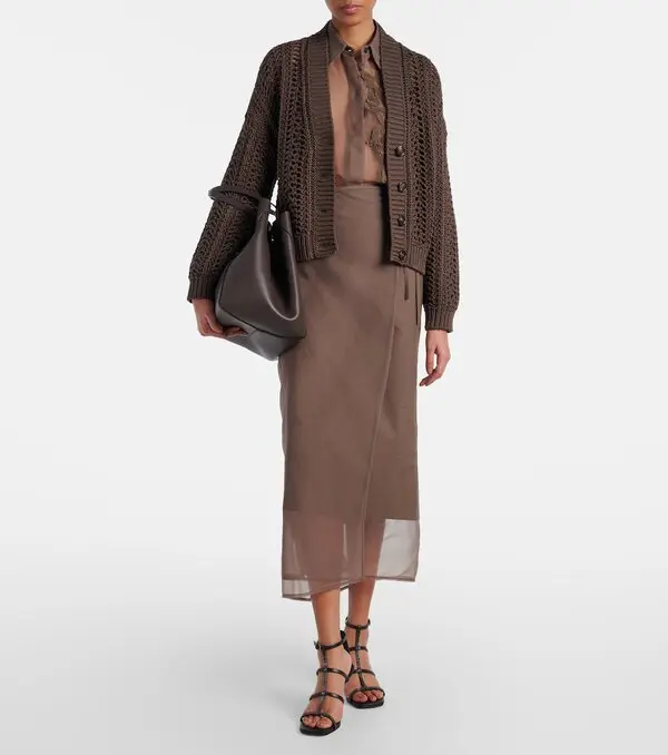 Brunello Cucinelli Monili Leather Sandals