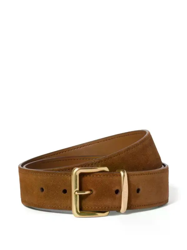 Miu Miu Suede Belt - Brown