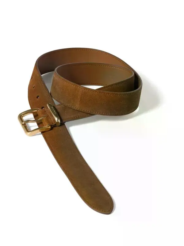 Miu Miu Suede Belt - Brown
