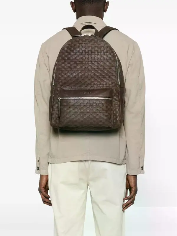 ORTIGNI Woven Leather Backpack