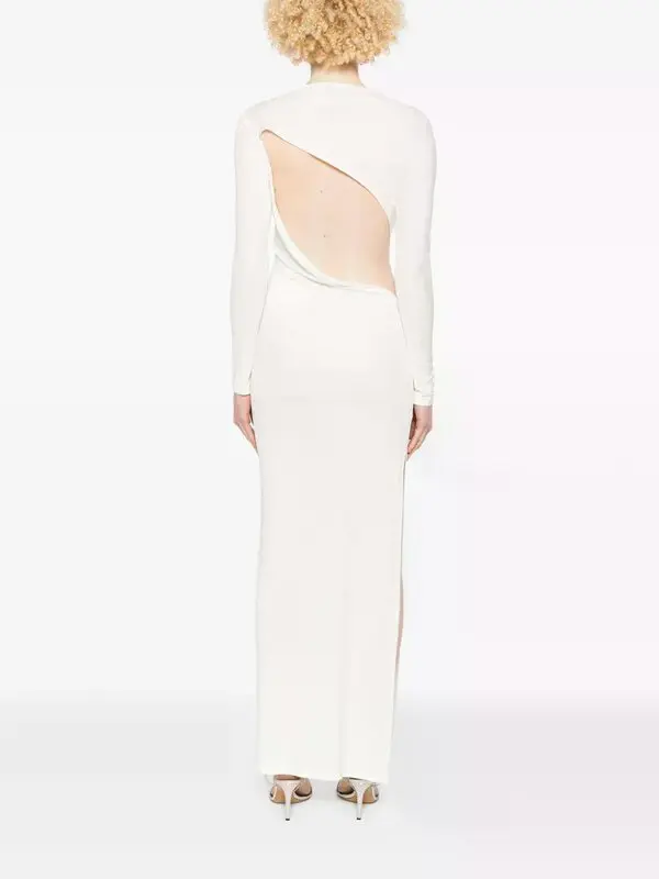 SELF-PORTRAIT Gathered Jersey Maxi Dress