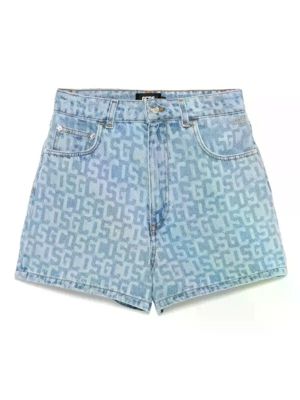 Gcds Monogram Denim Shorts