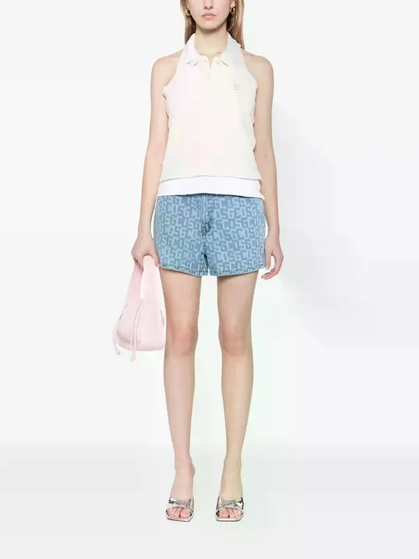 Gcds Monogram Denim Shorts