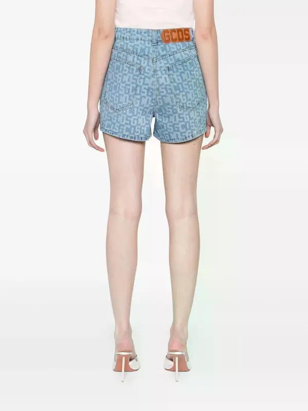 Gcds Monogram Denim Shorts