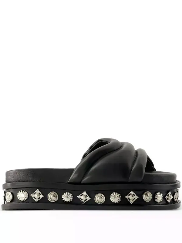 Toga Studded Slides - Black