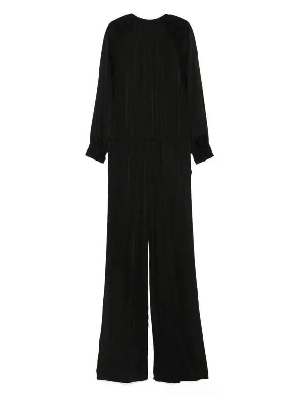 TOM FORD Gathered Long-sleeve Jumpsuit - Black