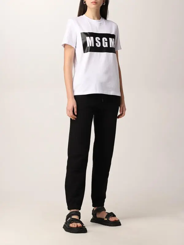 MSGM Cotton T-shirt With Logo