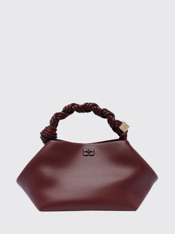 GANNI Recycled Leather Bou Handbag - Red