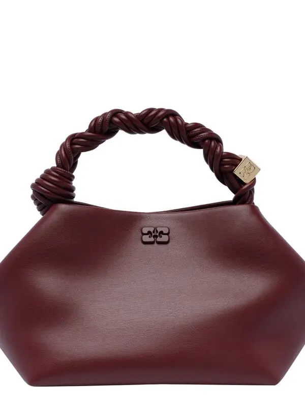 GANNI Recycled Leather Bou Handbag - Red