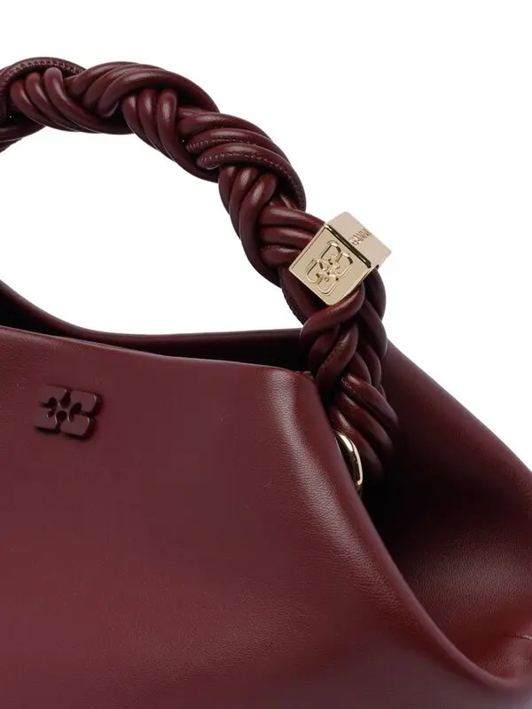 GANNI Recycled Leather Bou Handbag - Red