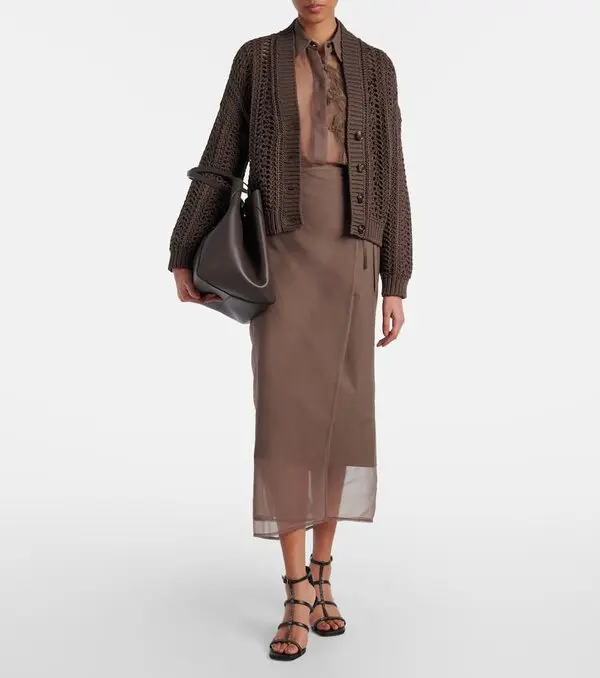 Brunello Cucinelli Monili Leather Sandals