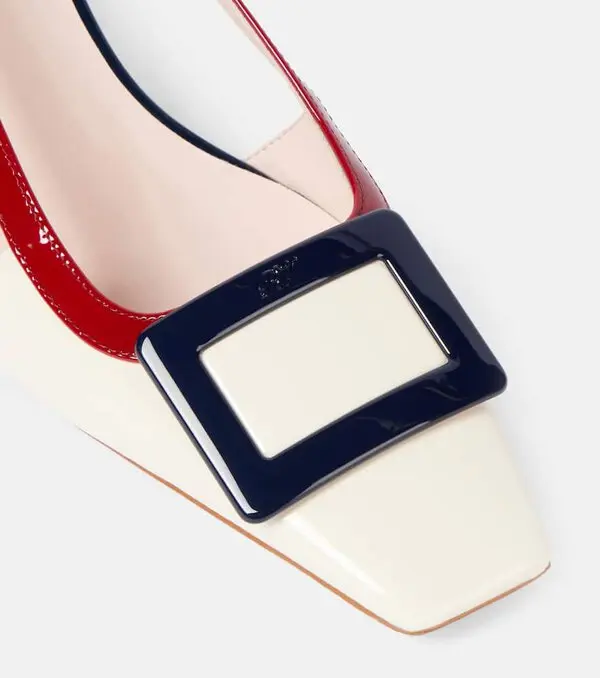 ROGER VIVIER Belle Vivier Patent Leather Slingback Pumps - Multicoloured