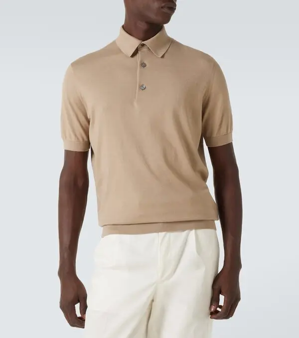 Zegna Cotton Polo Shirt - Brown