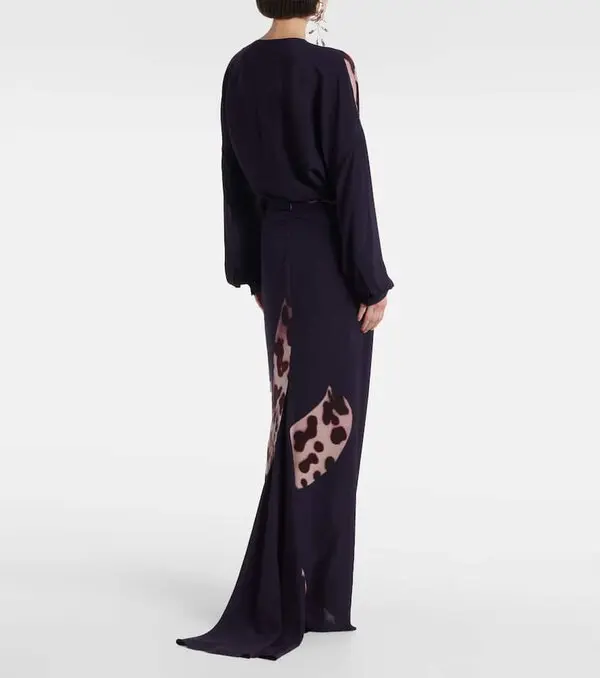 Dries Van Noten Printed Maxi Skirt