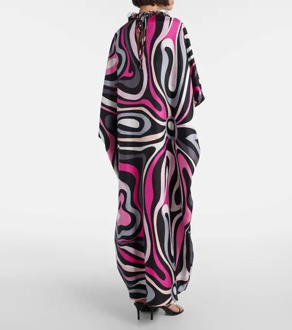 Emilio Pucci Marmo Silk Twill Kaftan