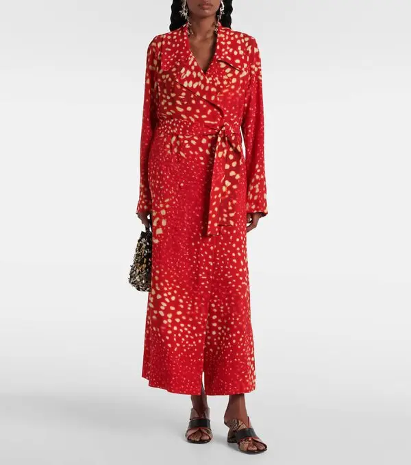 Dries Van Noten Printed Viscose Coat