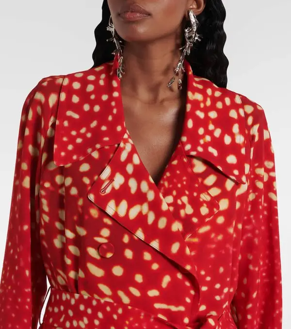 Dries Van Noten Printed Viscose Coat