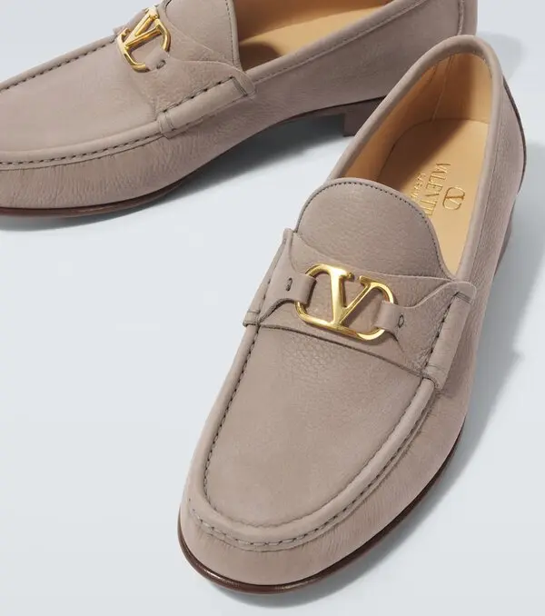 Valentino Garavani Vlogo Leather Loafers