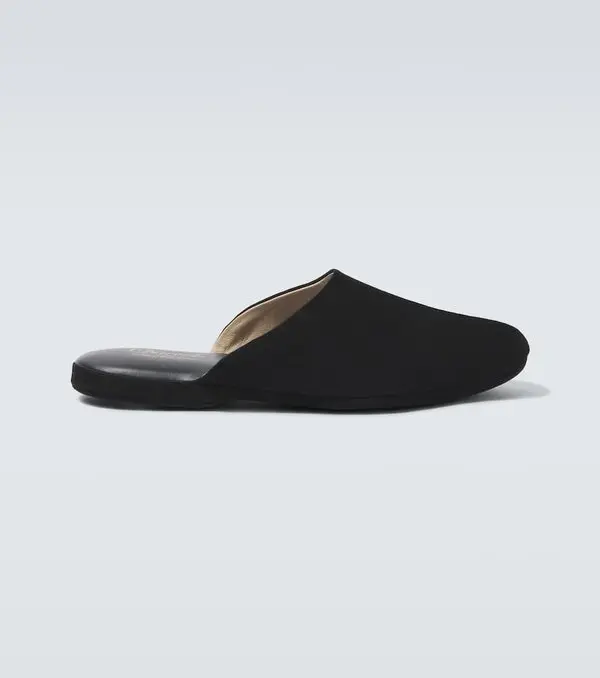 Charvet Suede Slippers - Black