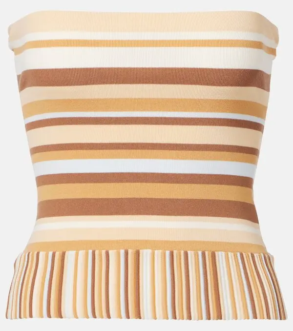 Faithfull The Brand Citara Striped Knitted Tube Top - Multicoloured
