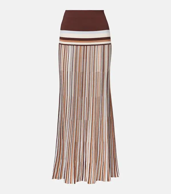 Faithfull The Brand Citara Striped Maxi Skirt - Brown