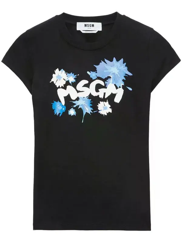 MSGM Logo-print T-shirt - Black