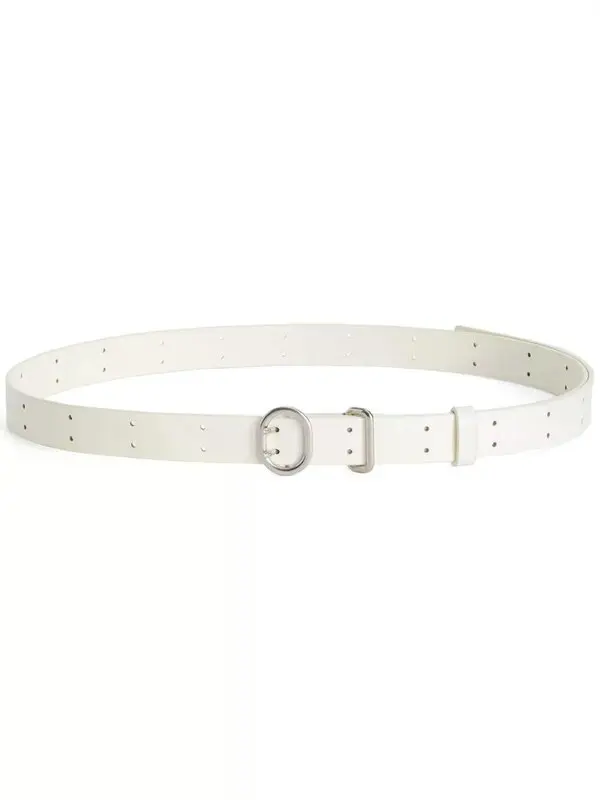 JIL SANDER Leather Belt - White