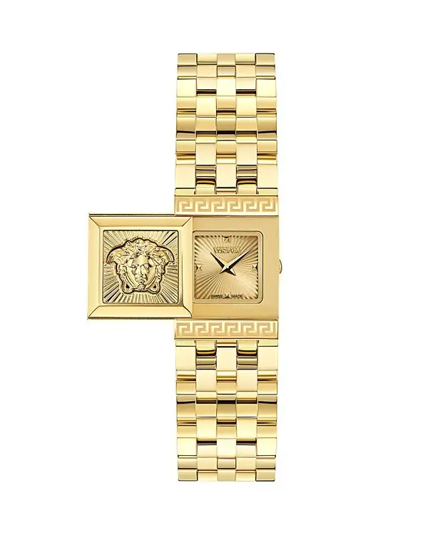 Versace Reveal Square Watch - Gold/gold