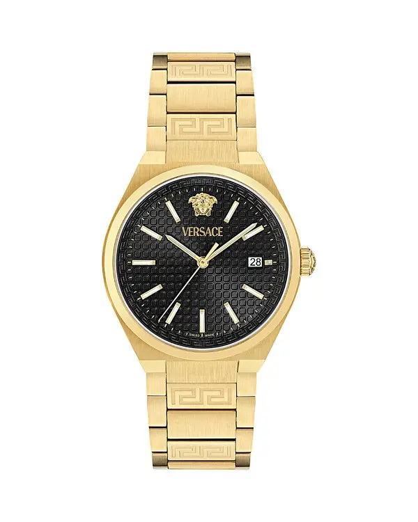 Versace V-auria Watch, 39mm - Black/gold