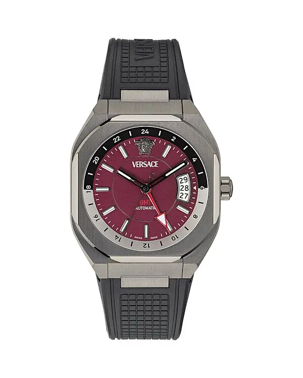 Versace V-contempo Gmt Watch - Red/black