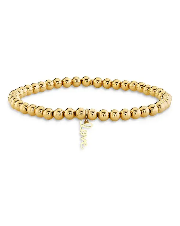 SYDNEY EVAN 14k Yellow Beaded Bracelet - Gold