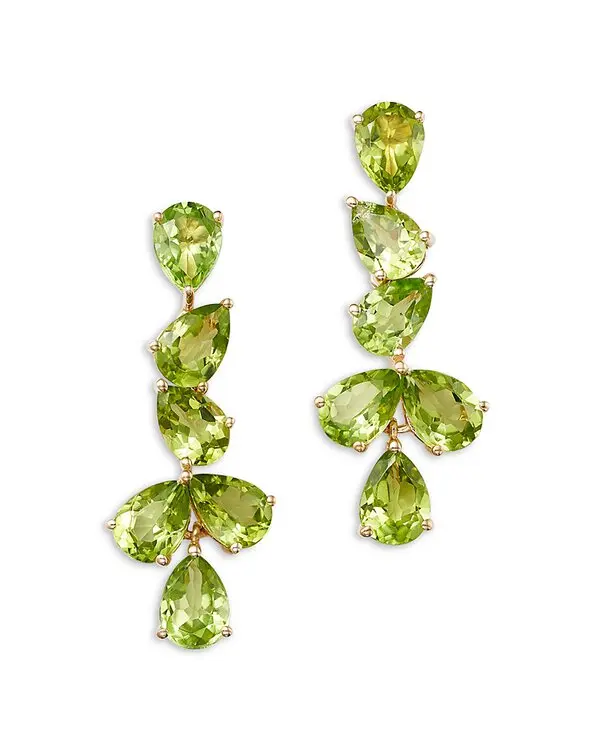 Bloomingdale'S Peridot Pear Drop Earrings - Green