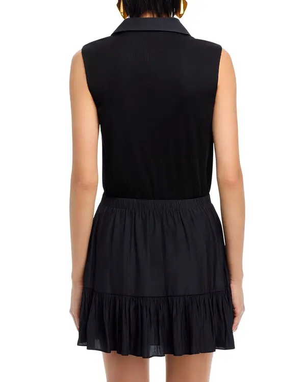 Ramy Brook Odette Mixed Media Dress - Black