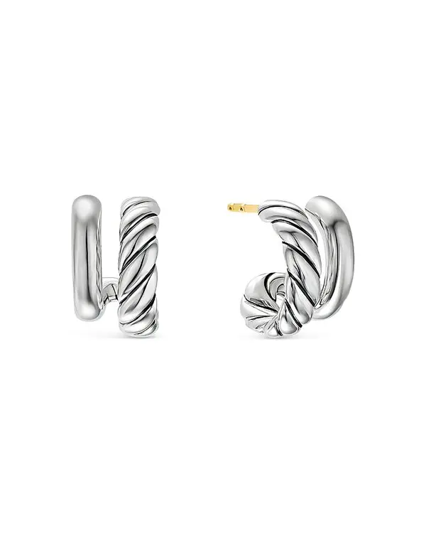 David Yurman Dy Mercer Sterling Huggie Earrings - Silver
