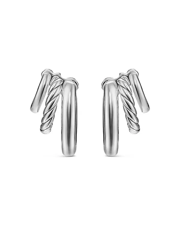David Yurman Dy Mercer Hoop Earrings - Silver