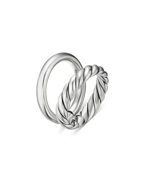 David Yurman Dy Mercer Two Row Ring 8mm - Silver