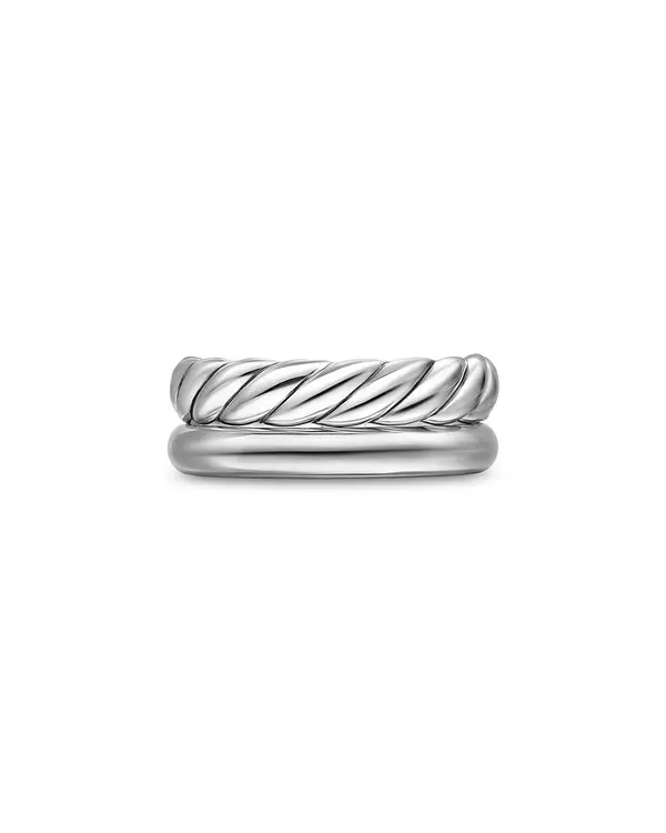David Yurman Dy Mercer Two Row Ring 8mm - Silver