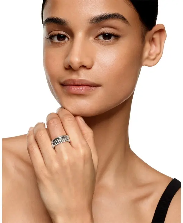 David Yurman Dy Mercer Two Row Ring 8mm - Silver