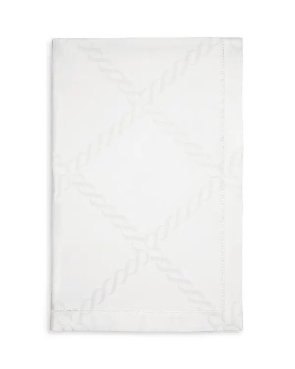 PRATESI Ori Treccia Round Tablecloth, 90 - White