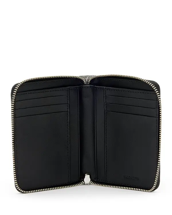 ALLSAINTS Lena Hex Zip Wallet - Silver