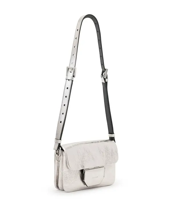 ALLSAINTS Jupiter Metallic Crossbody - Silver