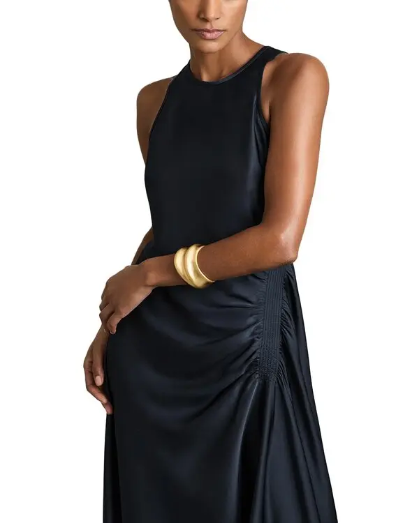 Reiss Anessa Waist Detail Dress Navy Editorialist