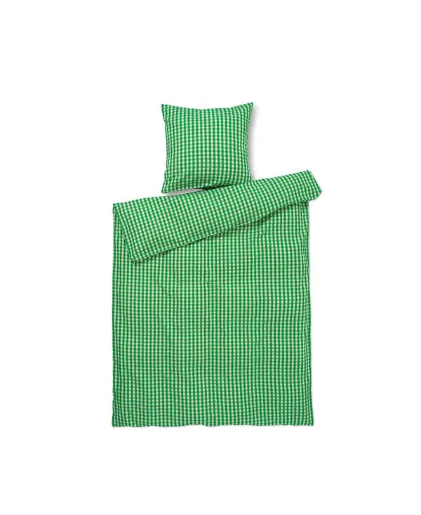 JUNA Baek & Bolge Duvet Cover Set - Green/sand