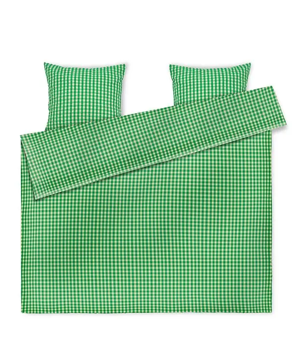 JUNA Baek & Bolge Duvet Cover Set - Green/sand