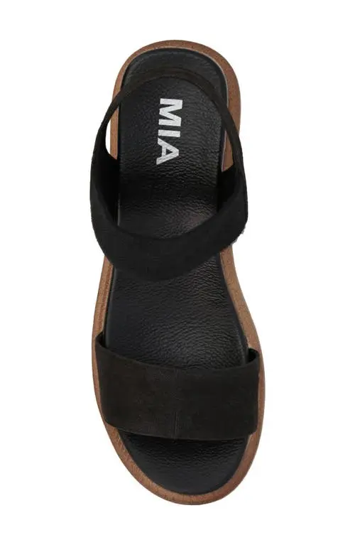 Mia Olany Platform Wedge Ankle Strap Sandal