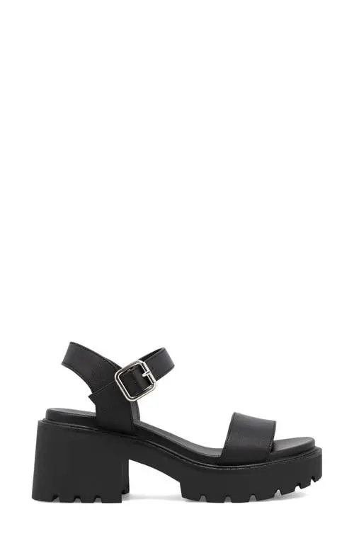 Mia Platform Ankle Strap Sandals - Black